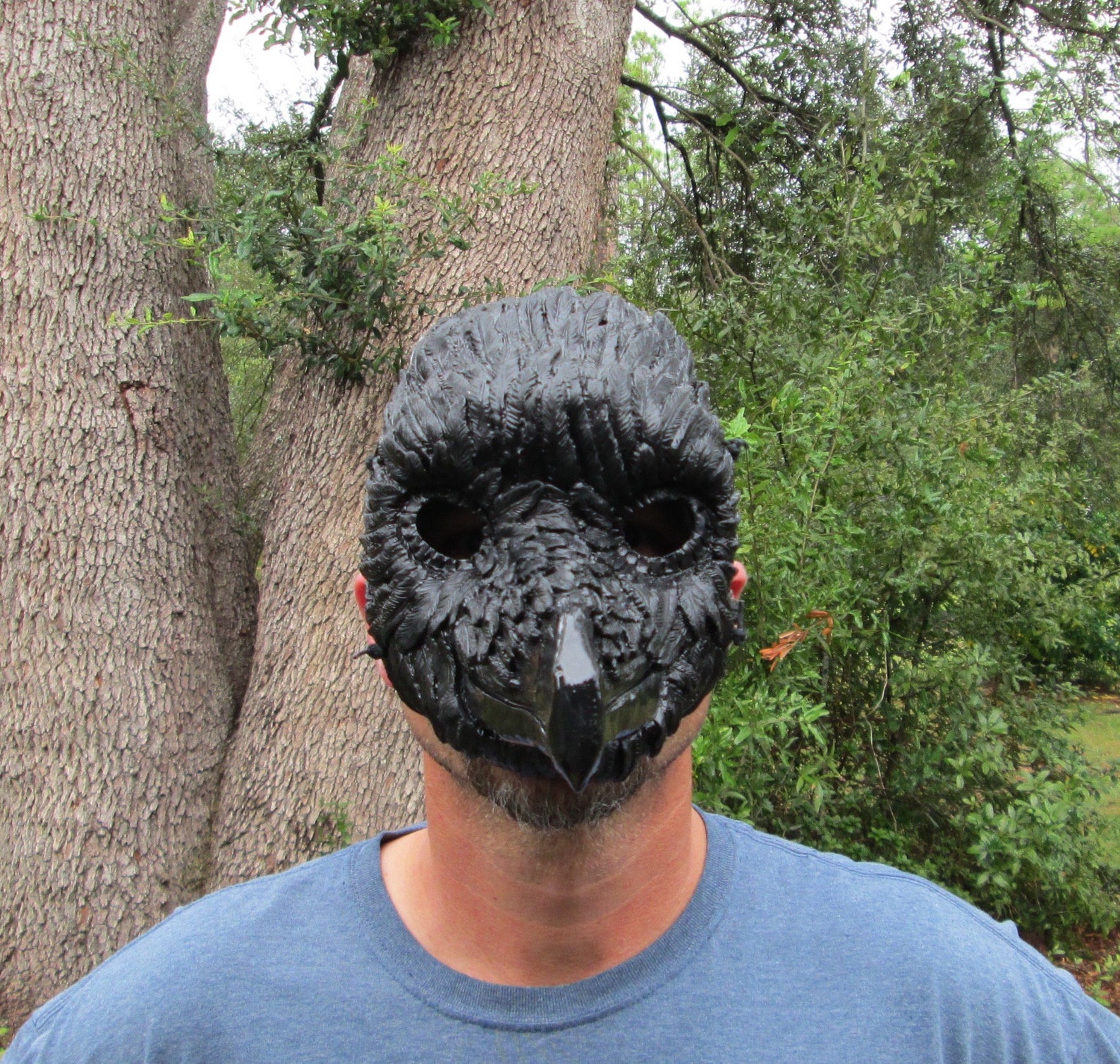 Raven Realistic Black Raven Mask Nevermore Poe Black | Etsy