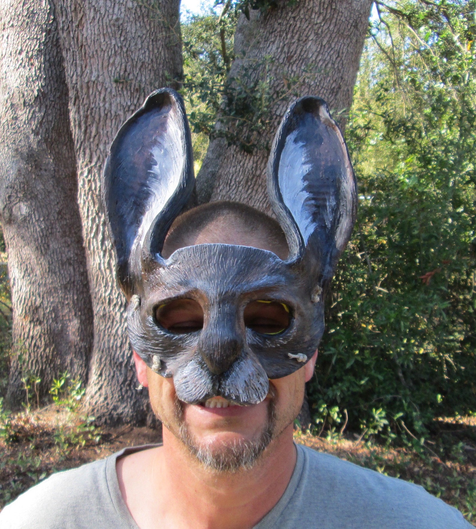 Rabbit mask Hare mask adult costume Animal mask jackalope | Etsy