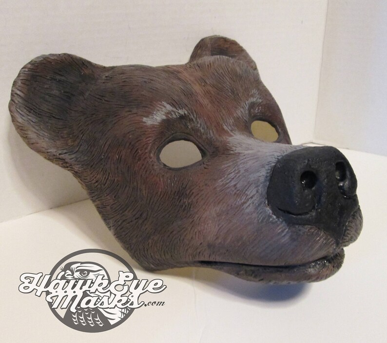 Bear Mask Brave Grizzly Bear Mask Wildlife Forest Animal | Etsy