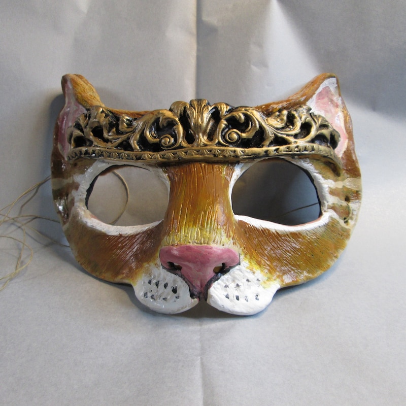 Therian Orange Tabby Cat Mask - Etsy