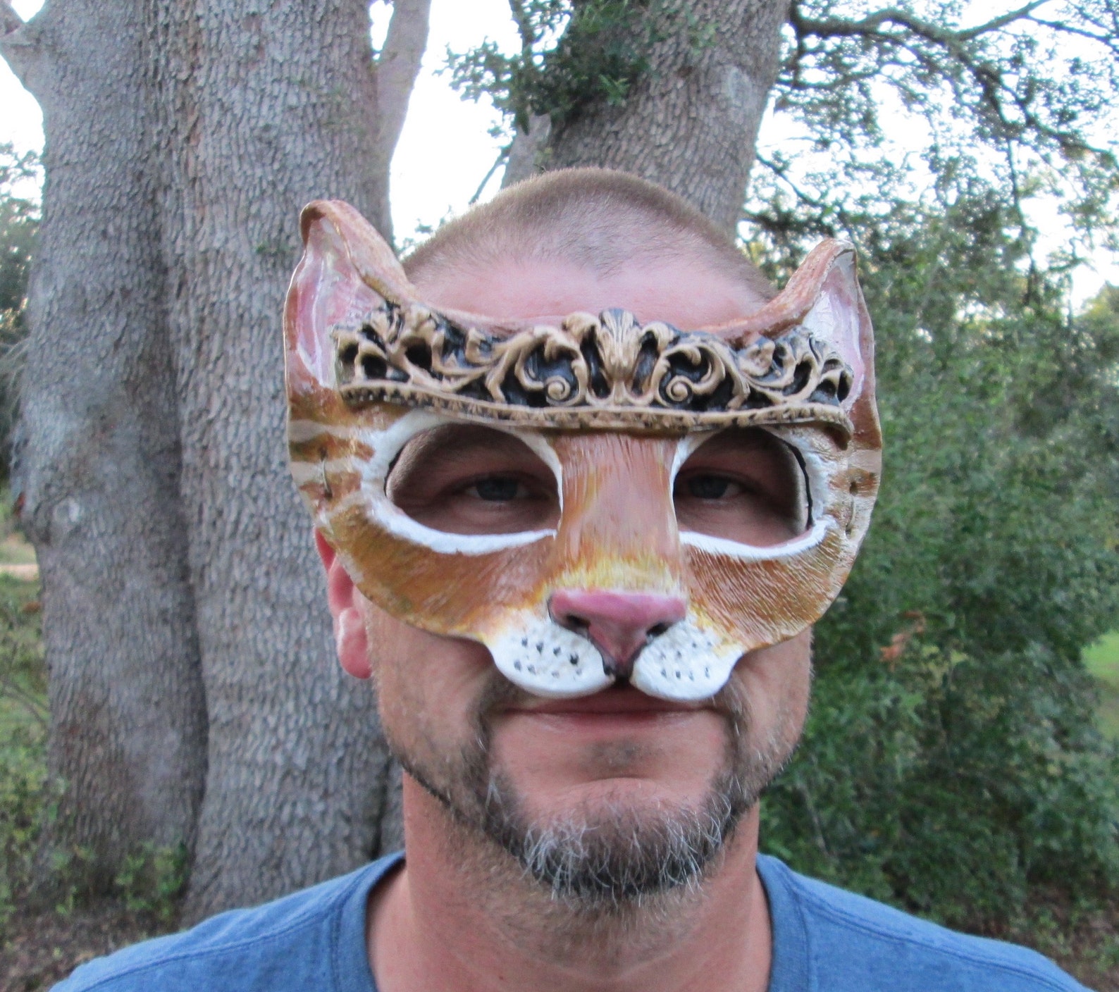 Ginger Cat Neko Orange Tabby Tom Cat Cat Mask Hand | Etsy