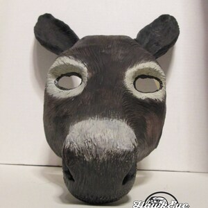 Donkey Mask, Realistic Costume Animal Mask, Made to Order, Handmade ...