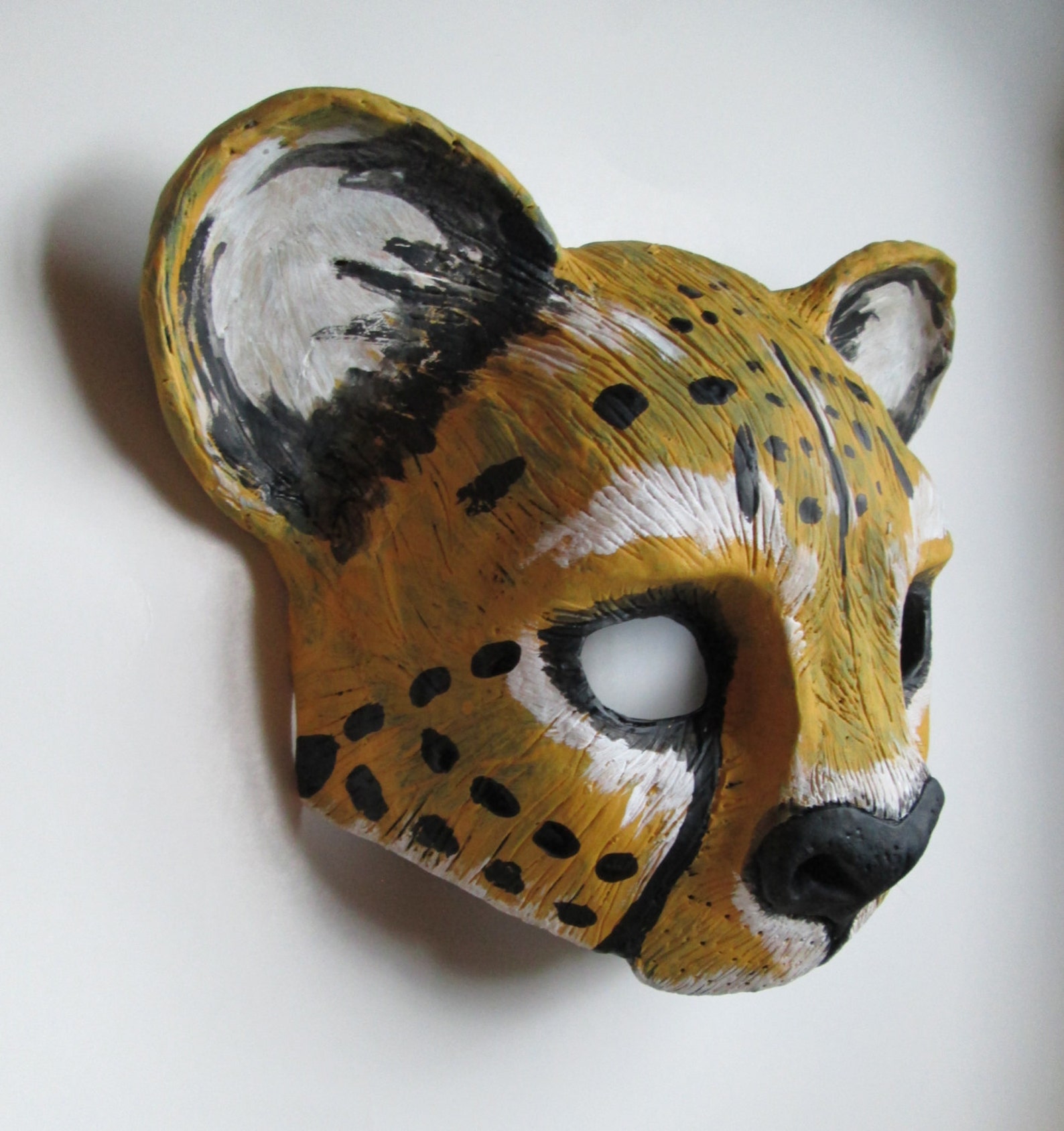 Handmade Cheetah Masquerade Mask, Spotted Big Cat Costume - Etsy