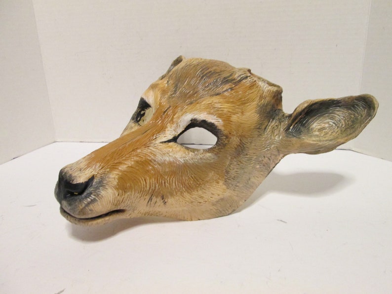 Costume Deer Mask Realistic Fallow Deer Animal Mask Faux | Etsy