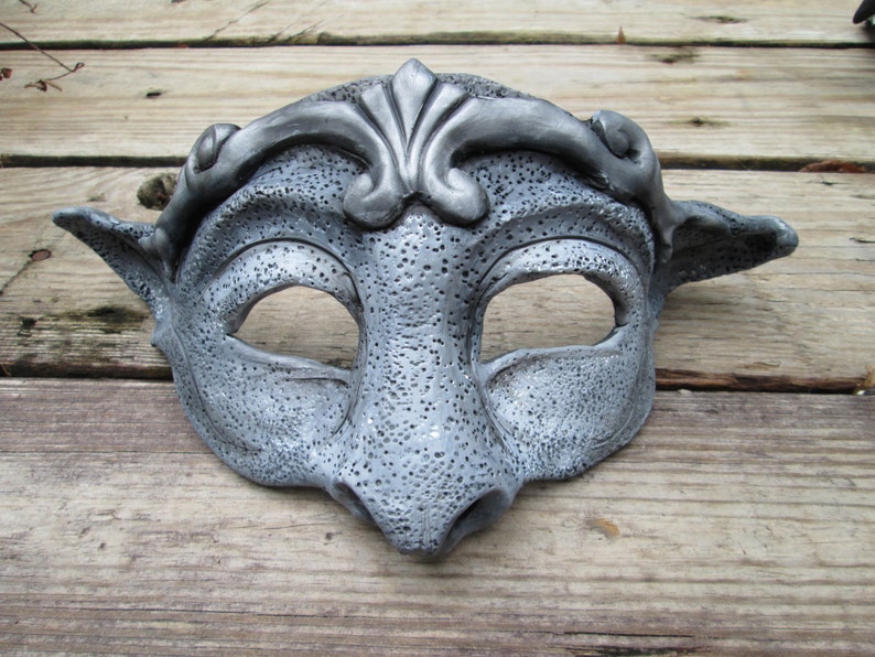 Cute gargoyle Gargoyle mask masquerade mask silver and | Etsy