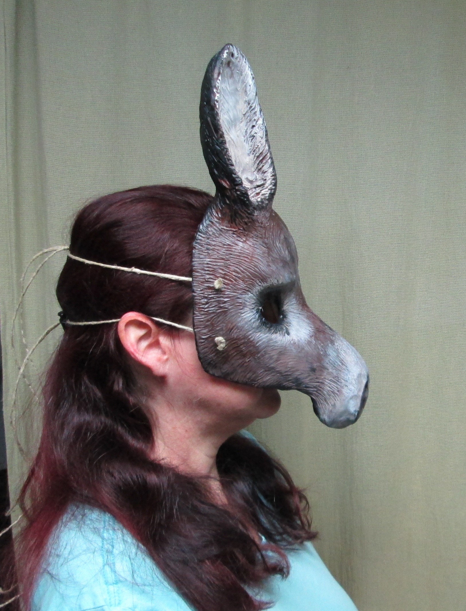 Donkey Costume Mask Animal Mask Made to Order Handmade | Etsy