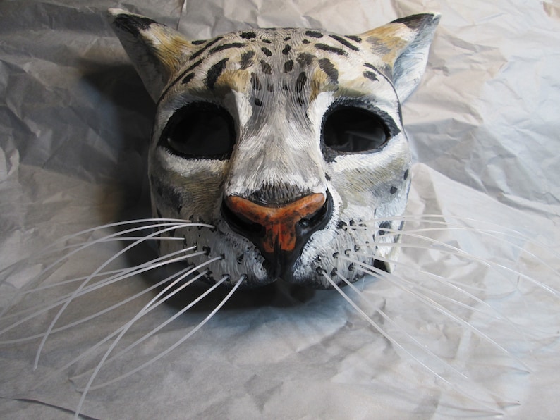 Snow Leopard Mask Animal Costume Mask Neko Animal Spirit - Etsy