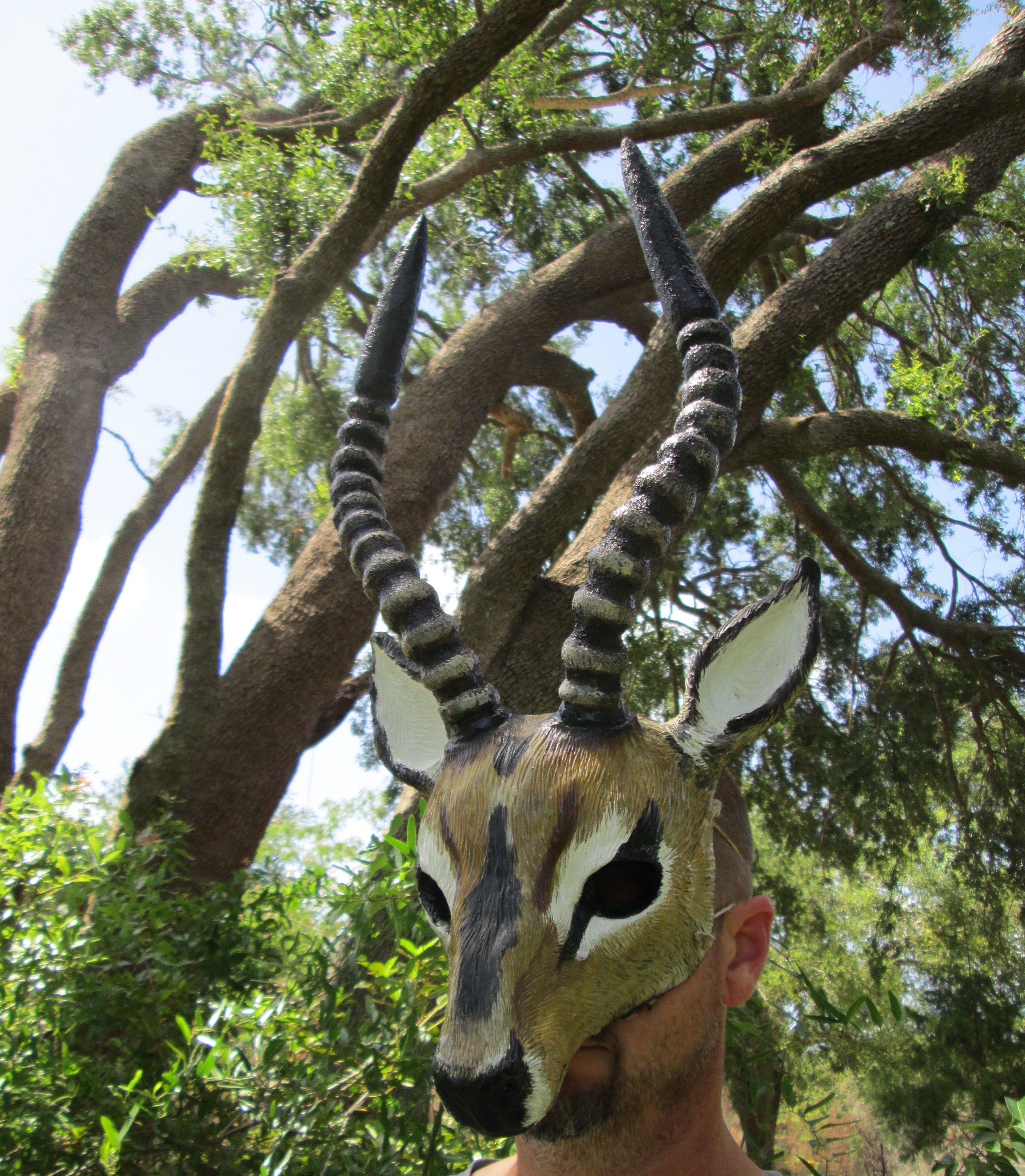 Handmade Impala Mask: Realistic Antelope Costume, Faux Antlers - Etsy