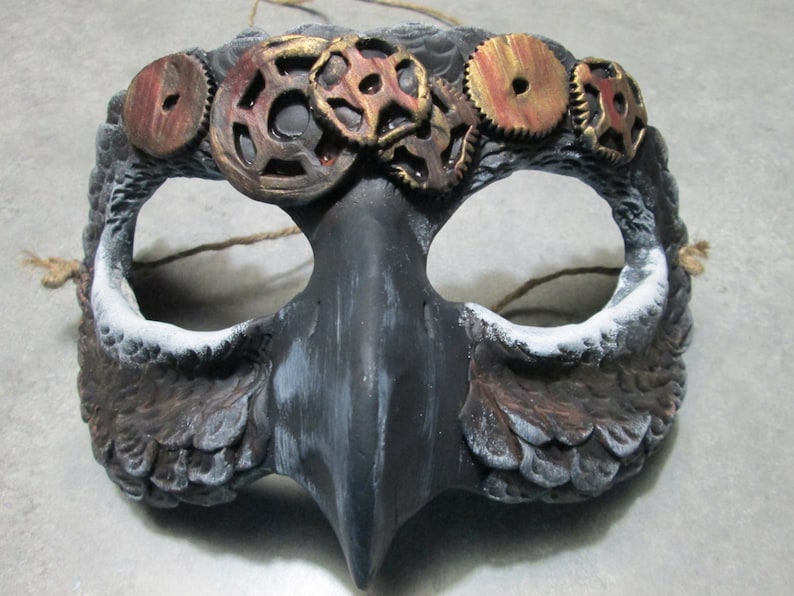 Small Bird Mask Steampunk Mask Gears Masquerade Mask - Etsy