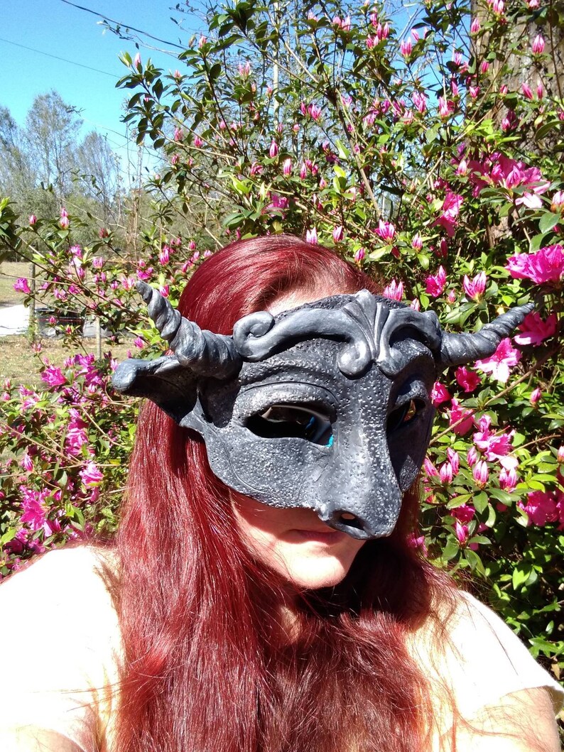 Cute Gargoyle Gargoyle Mask Masquerade Mask Silver and | Etsy