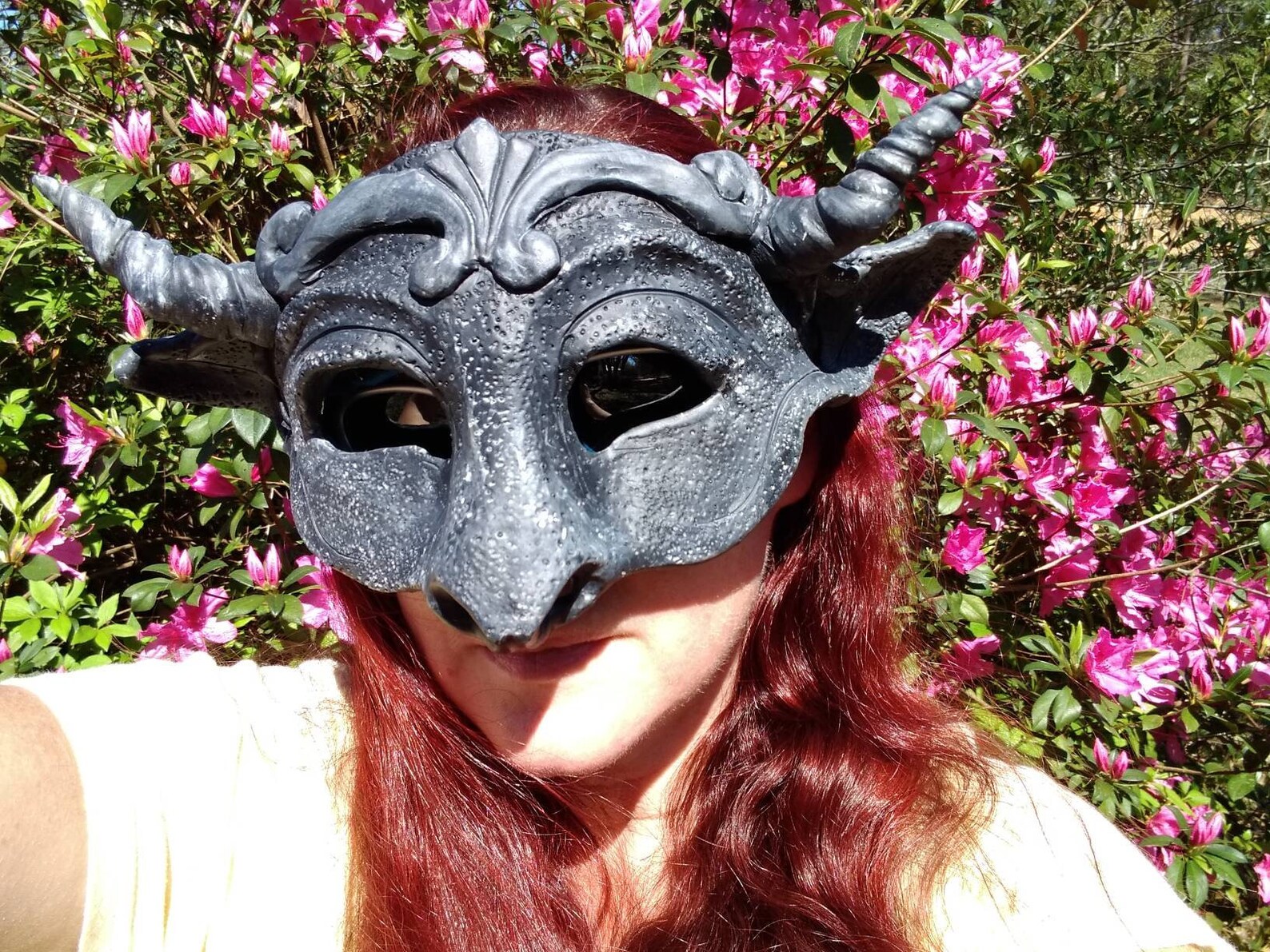 Cute Gargoyle Gargoyle Mask Masquerade Mask Silver and | Etsy