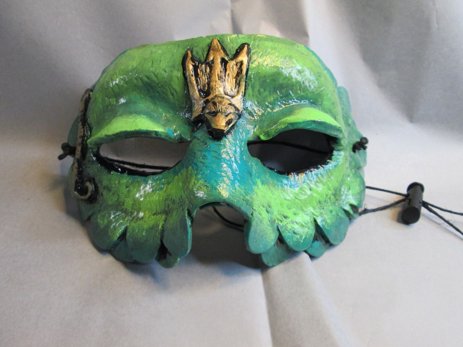 Merman Creature Mask Sea Green Masquerade Mask Costume | Etsy