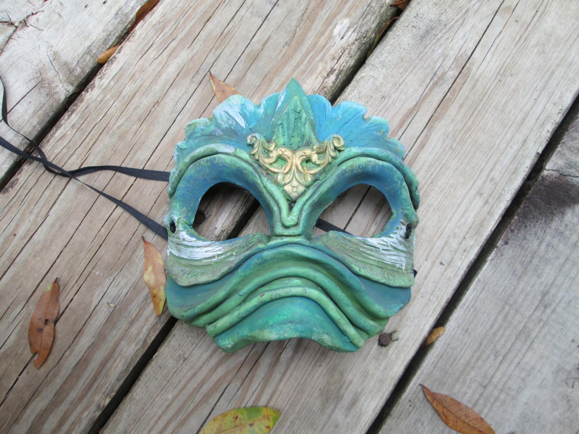 Merman Mermaid Green Lagoon Creature Mask Masquerade Mask - Etsy