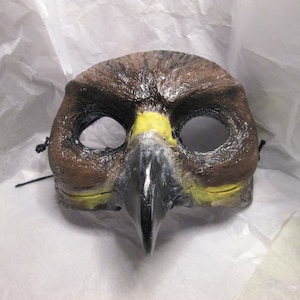 Hawk Mask, Red Tailed Hawk Mask, Bird, Masquerade Mask, Costume Mask ...