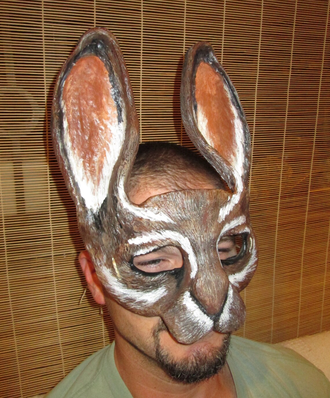Rabbit Mask Hare Mask Adult Costume Animal Mask Jackalope | Etsy