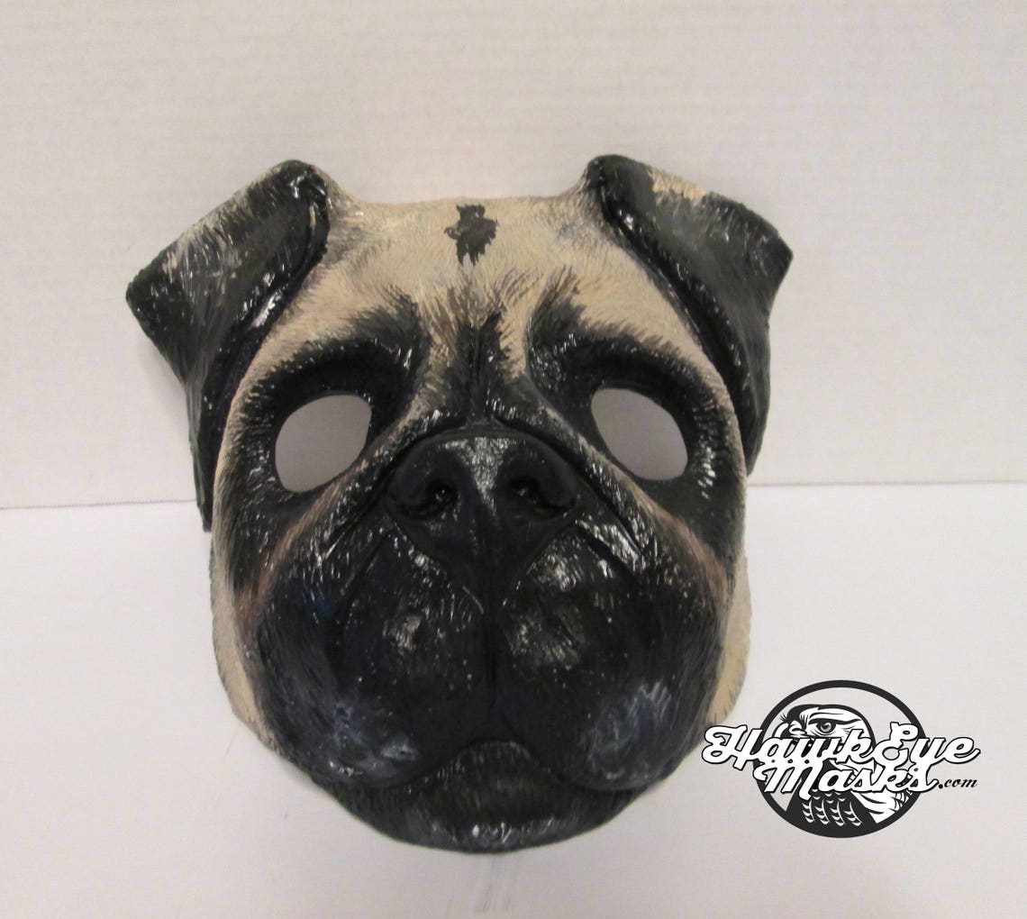 Pug dog costume mask Pug mask Pet art Show dog Men in | Etsy