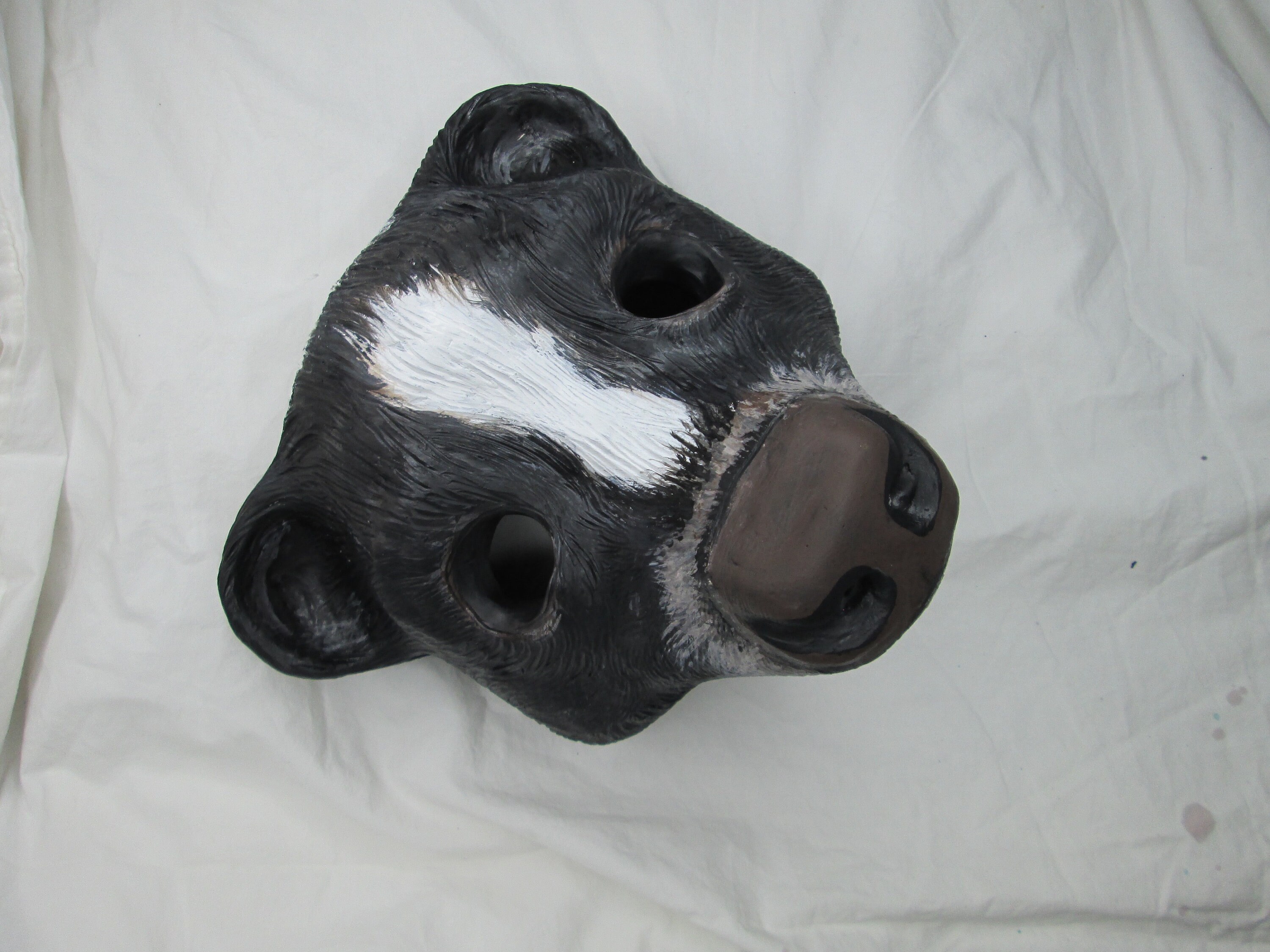 Skunk mask woodland Animal costume Mask hand painted | Etsy