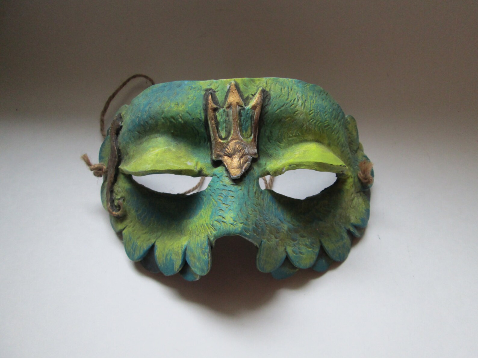 Merman Creature Mask Sea Green Masquerade Mask Costume | Etsy