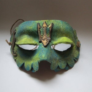 Merman, Creature Mask, Sea, Green, Masquerade Mask, Costume Mask, Green ...