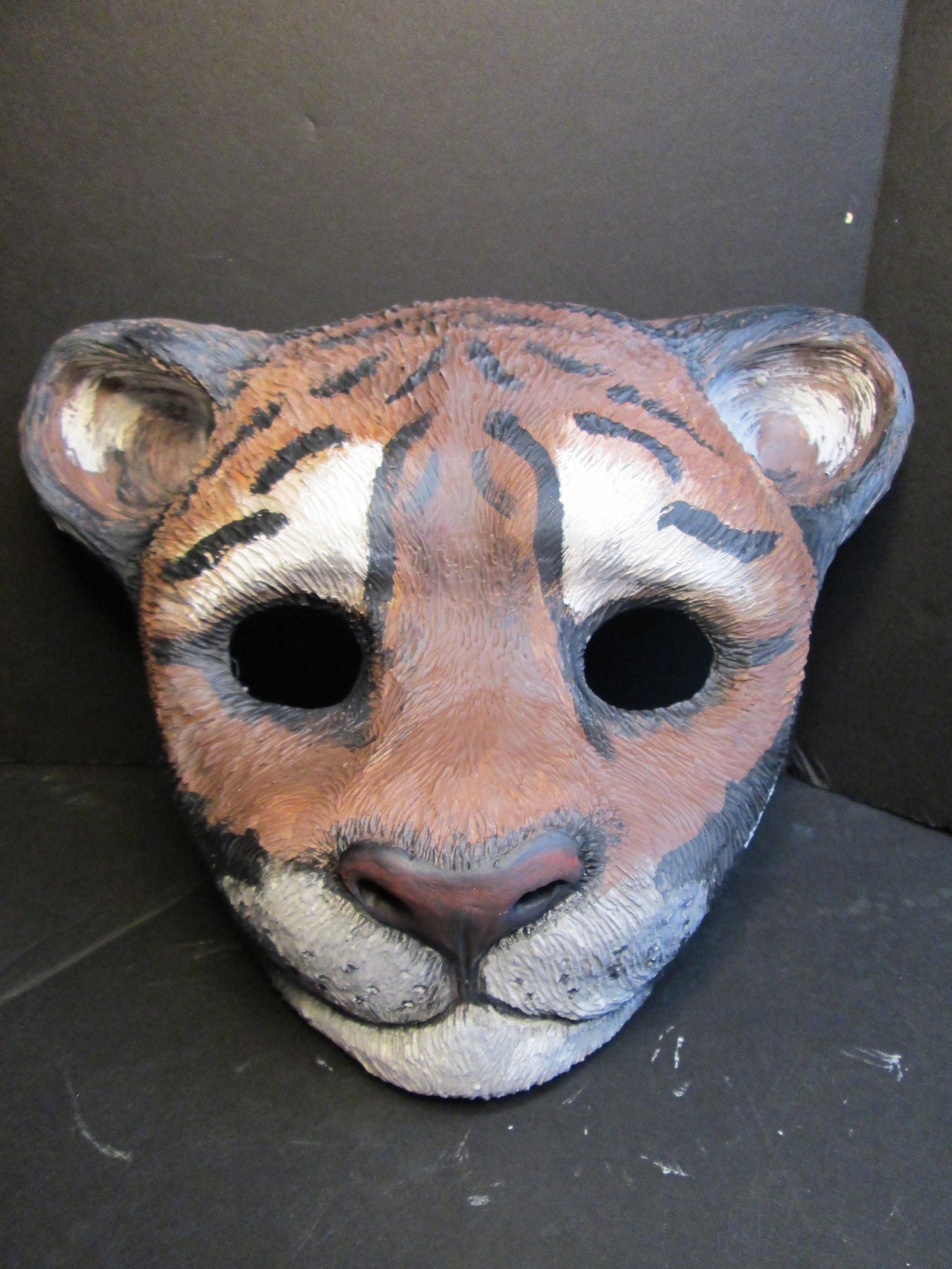 Tiger Cub Cat Mask Big Cat Hand Painted Masquerade Mask | Etsy