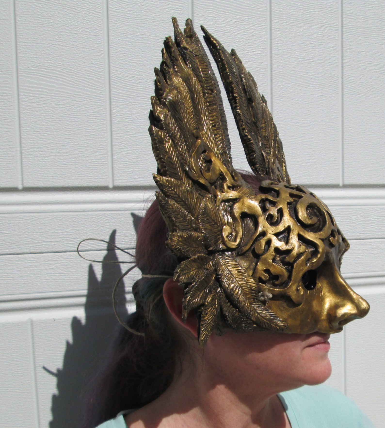 Winged Masquerade Mask: Resin Archangel, Valkyrie Costume - Etsy