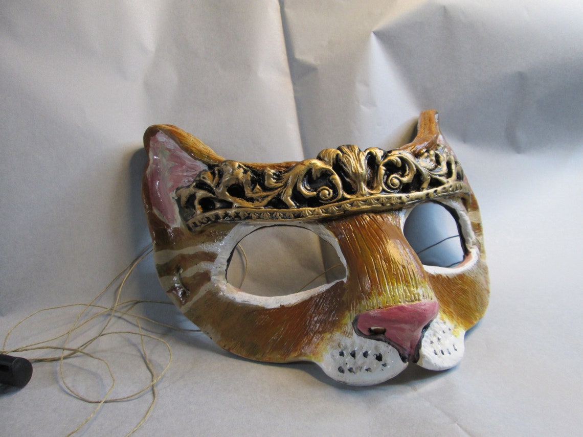 Ginger Cat Neko Orange Tabby Tom Cat Cat Mask Hand | Etsy