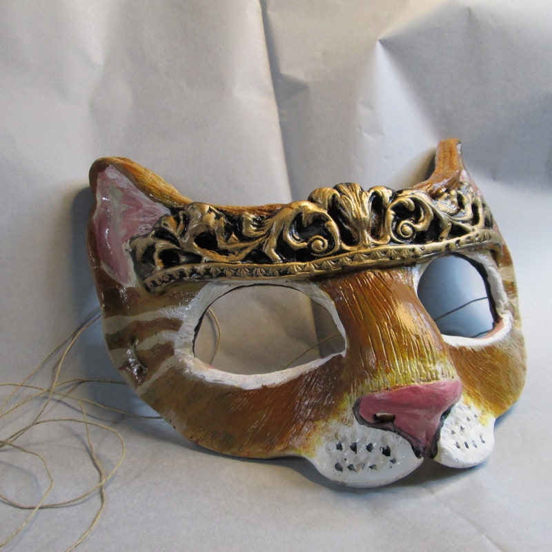 Therian Orange Tabby Cat Mask - Etsy