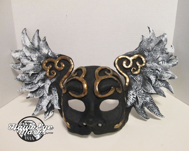 Valkyrie Masquerade Mask Winged Mask Masked Ball - Etsy