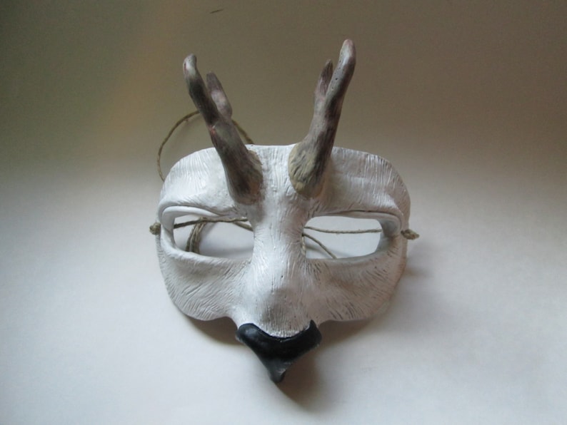 White Stag costume Mask white deer costume masquerade | Etsy