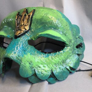 Merman, Creature Mask, Sea, Green, Masquerade Mask, Costume Mask, Green ...