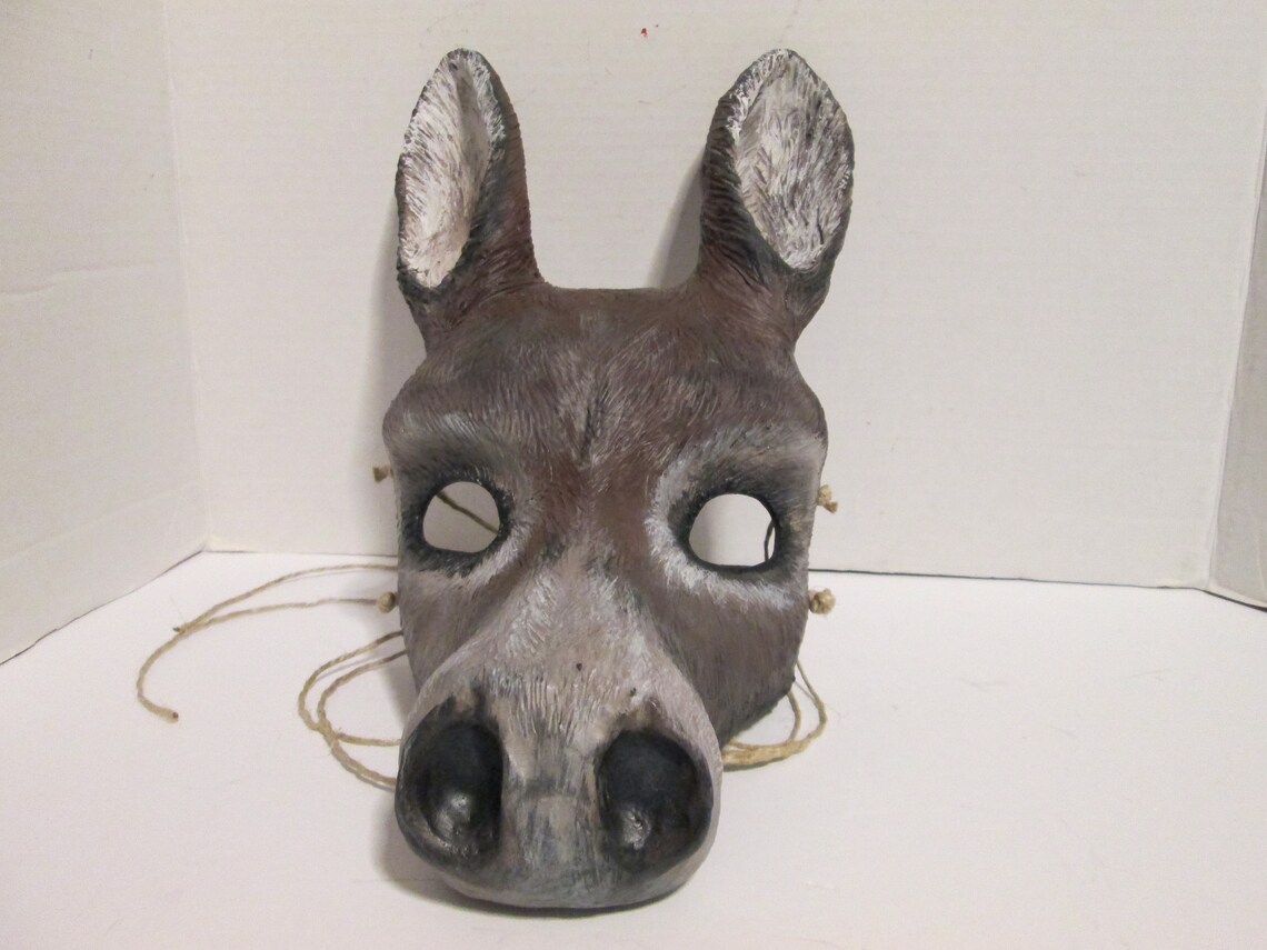 Donkey Costume Mask Animal Mask Made to Order Handmade - Etsy
