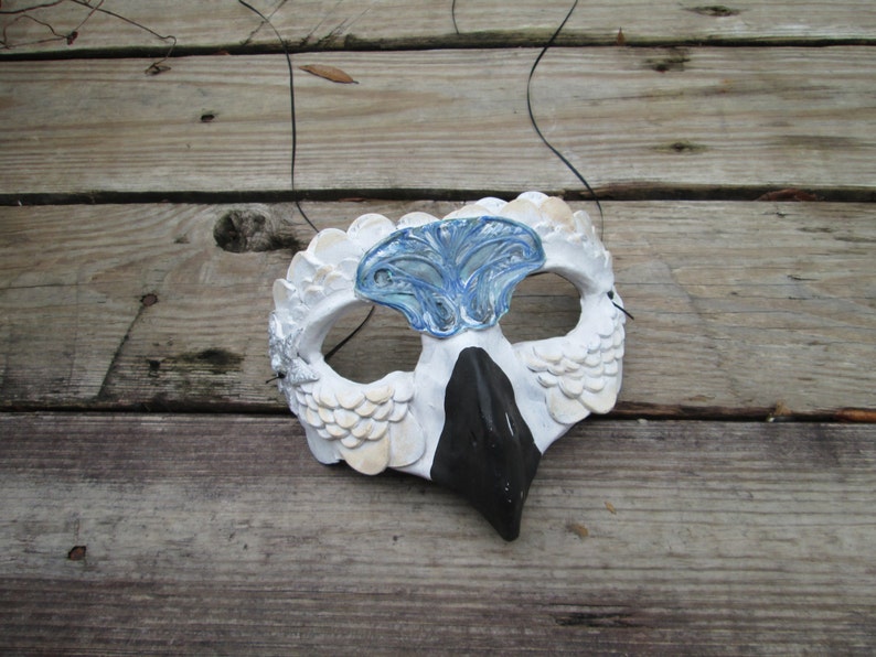 White Bird Mask Snow Half Face Mask Adult Bird Mask - Etsy