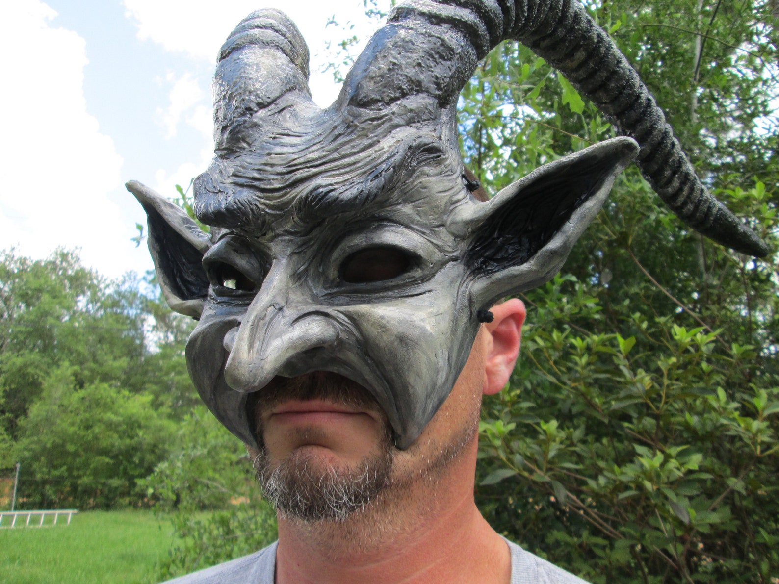 Krampus Mask Made to Order Masquerade Mask Satyr Fantasy | Etsy