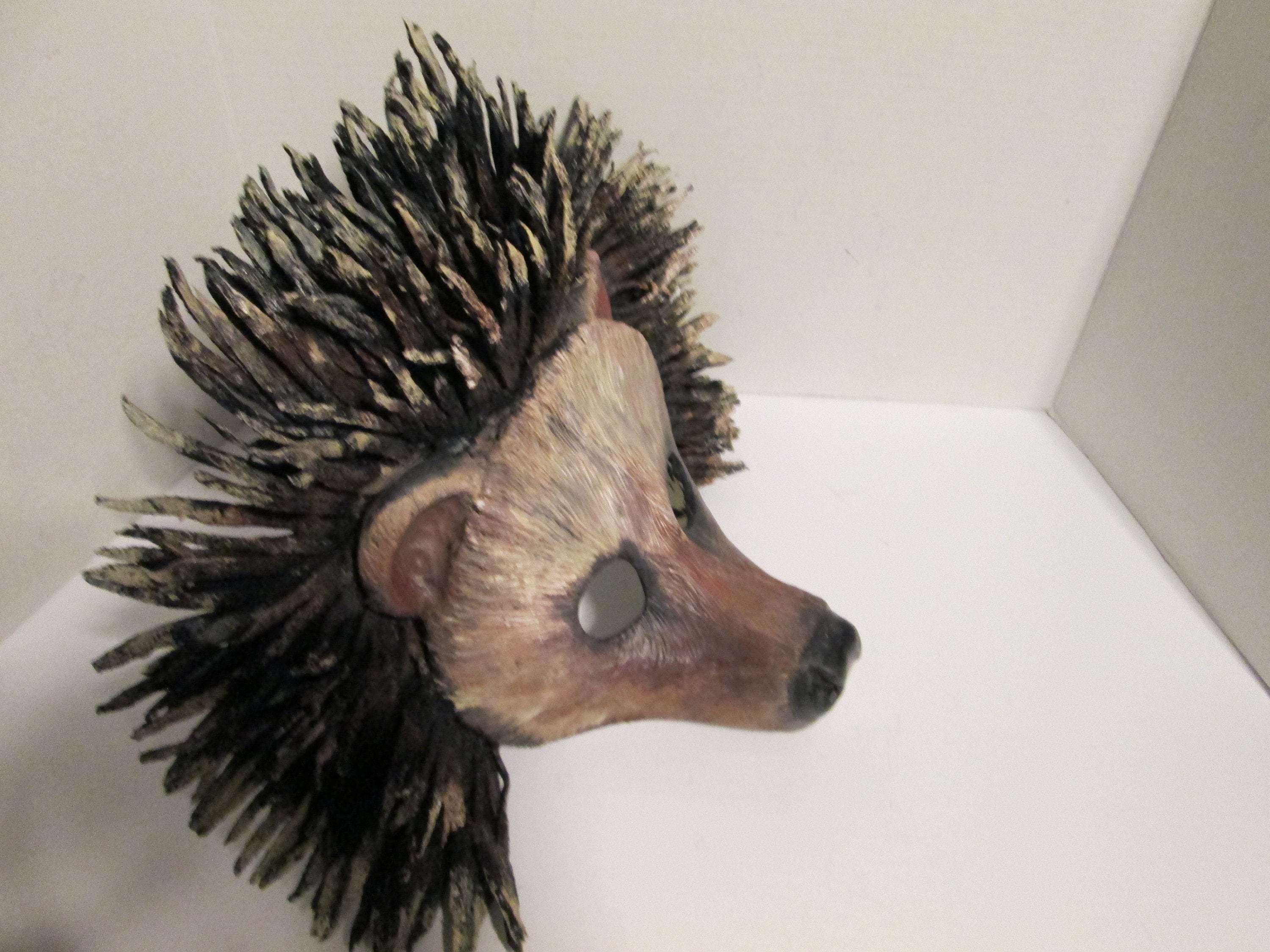Hedgehog, Costume Mask, Faux Quills, Woodland, Animal Costume Mask ...
