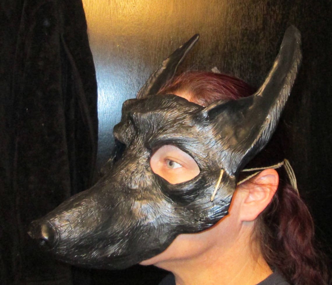 Anubis Mask, Costume, Jackal, Egyptian, Dog, Masquerade Mask, Cosplay ...