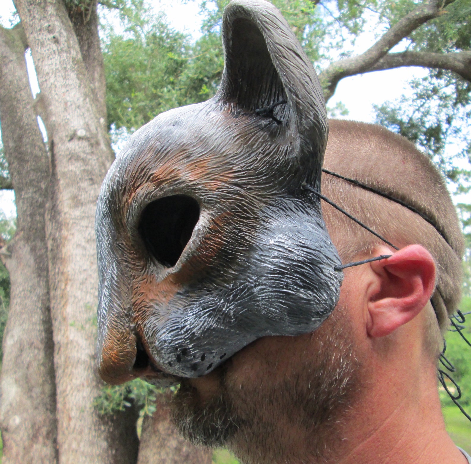 Grey Squirrel mask woodland Animal costume Mask hand | Etsy