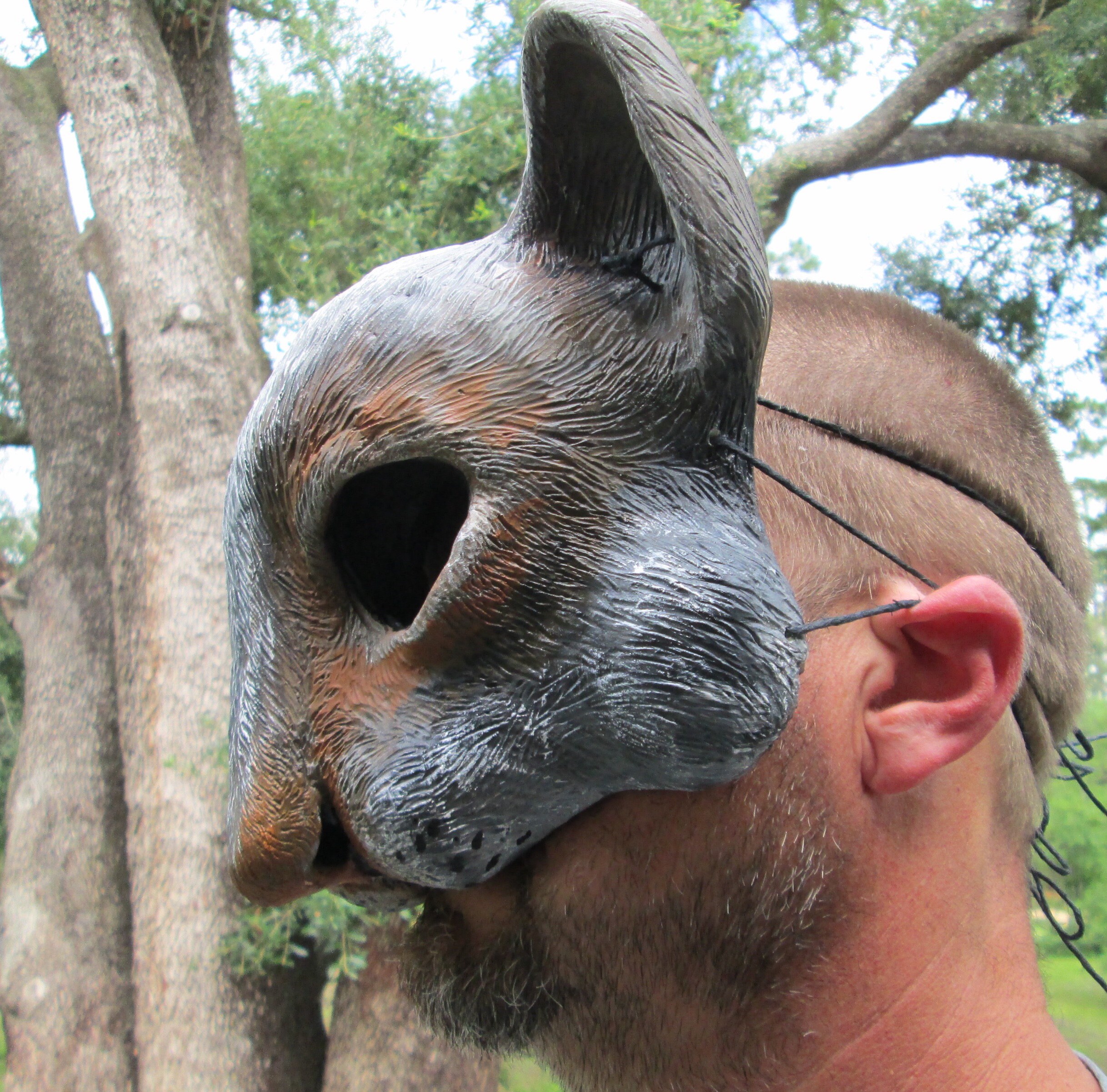 Grey Squirrel mask woodland Animal costume Mask hand | Etsy