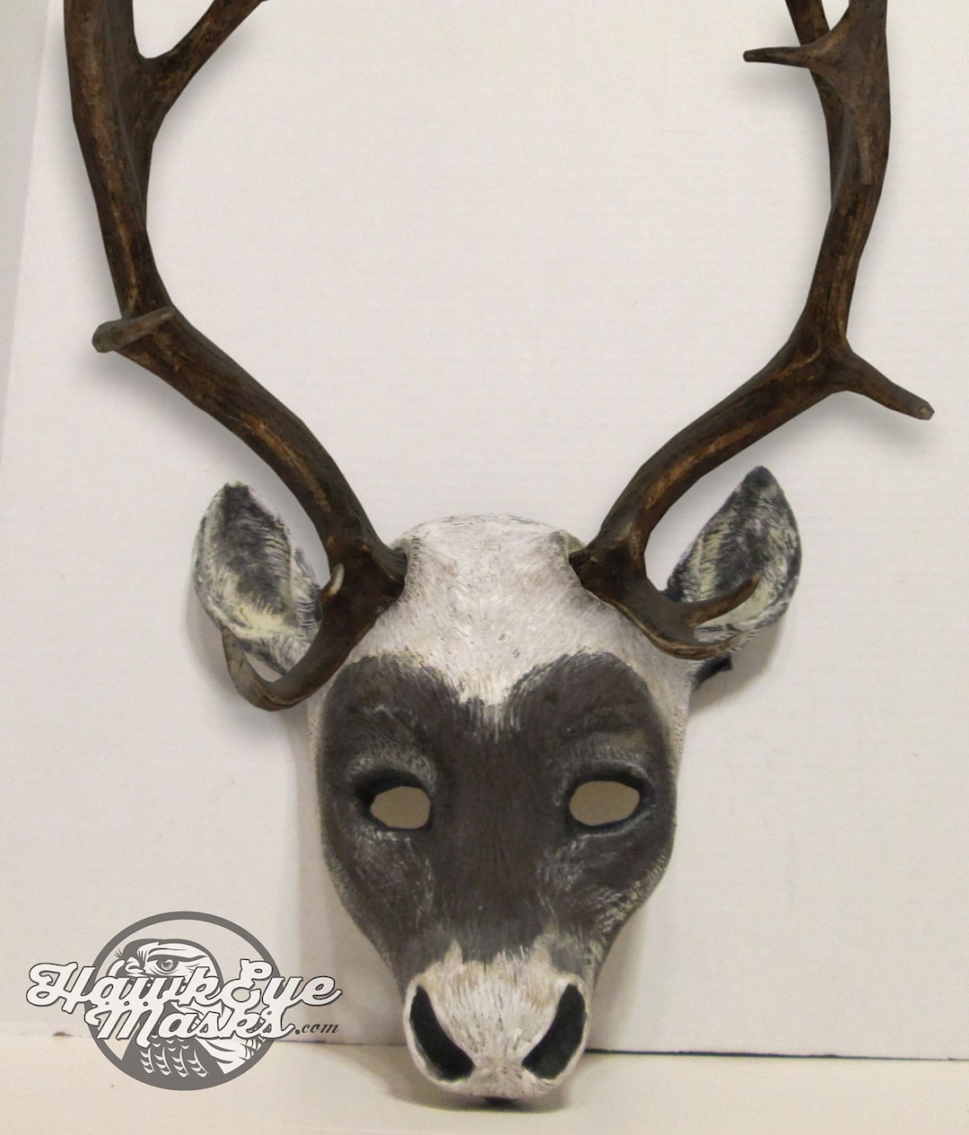 Caribou Mask, Reindeer, Santa, Frozen, Realistic Costume Animal Mask ...
