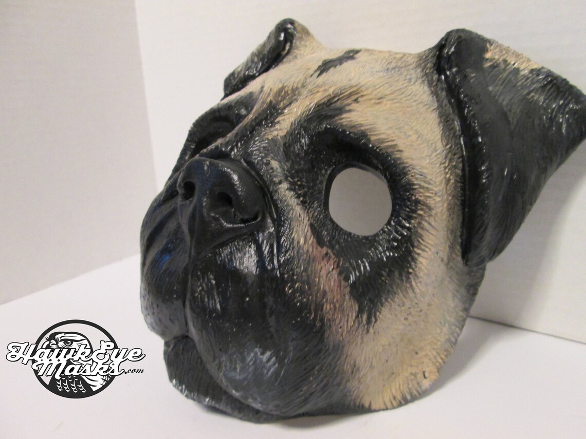 Pug Dog Costume Mask Pug Mask Pet Art Show Dog Men in | Etsy