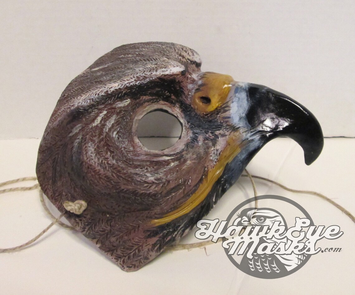 Hawk mask Red tailed hawk mask bird masquerade mask | Etsy