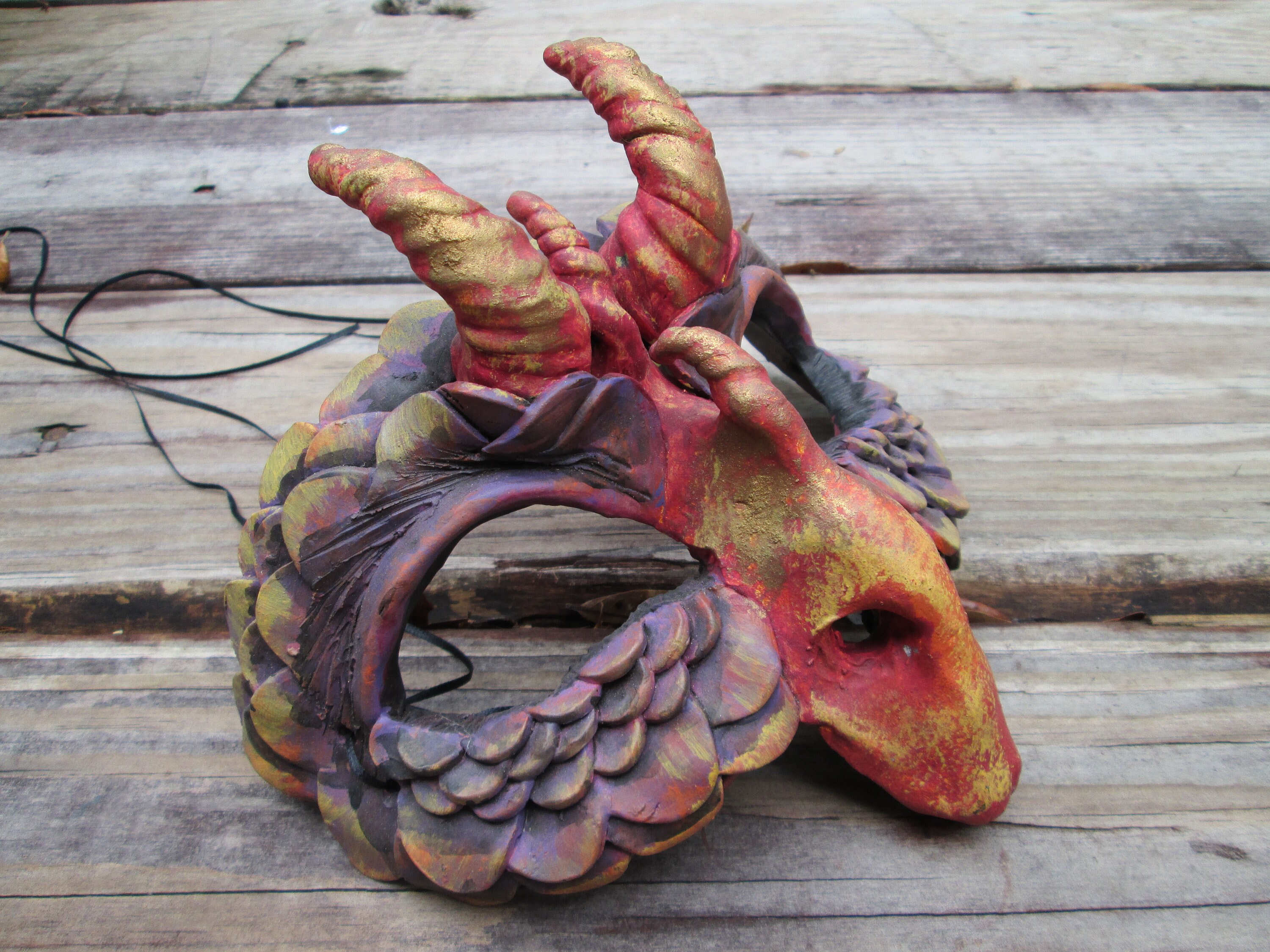 Fantasy Mask Cute Dragon Mask Adorable Dragon Figment | Etsy