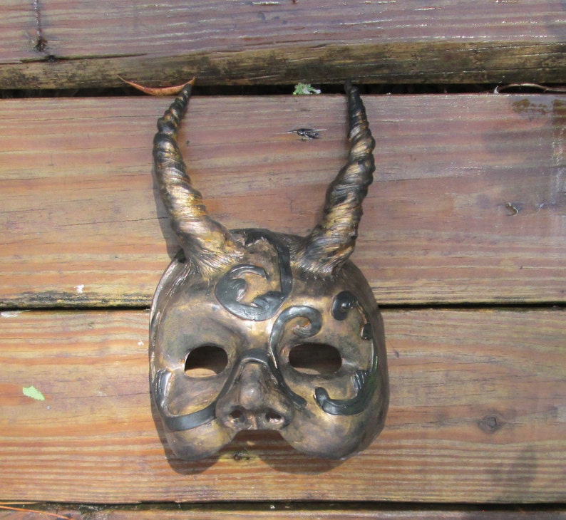 Máscara de mascarada larp medieval máscara con cuernos - Etsy España