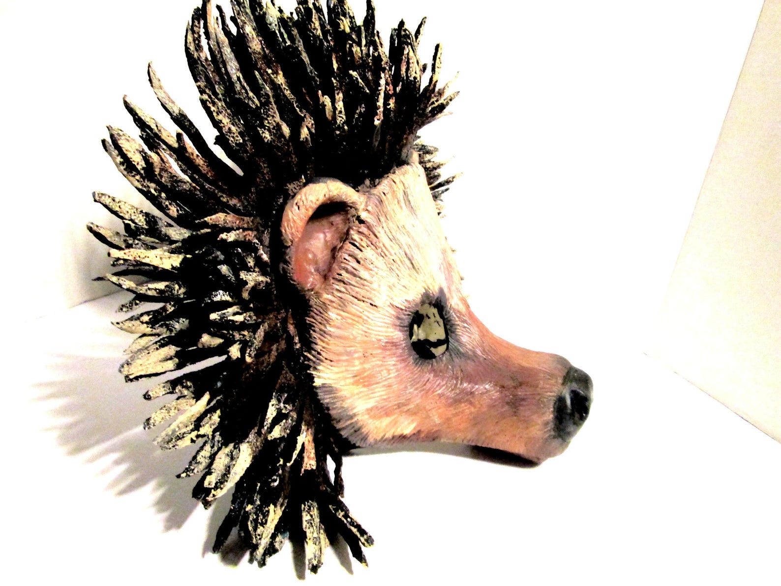 Hedgehog Costume Mask: Faux Quills, Woodland Animal Masquerade - Etsy