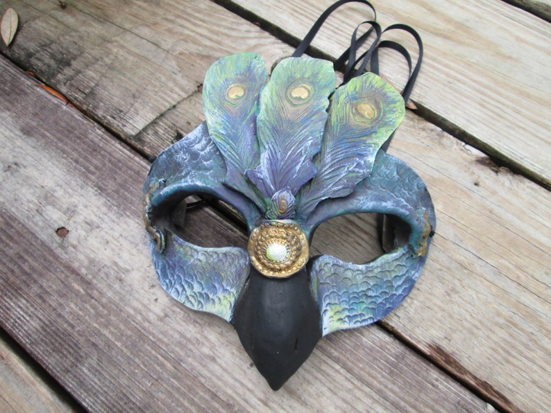 Peacock Costume Mask Birdman Masquerade Mask Costume Mask Etsy