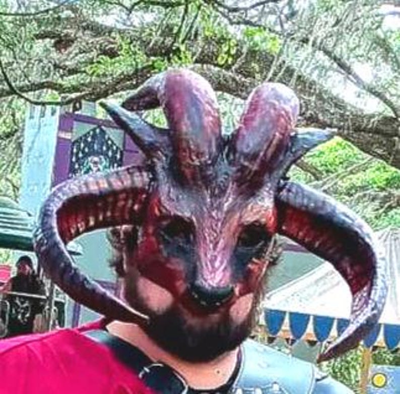 Goat Mask, Wicked, Masquerade Mask, Fantasy Wildlife Art, Capricorn ...