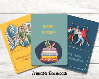 Reading Comprehension Cards: Elementary Book Report Prompts (PDF) - Etsy