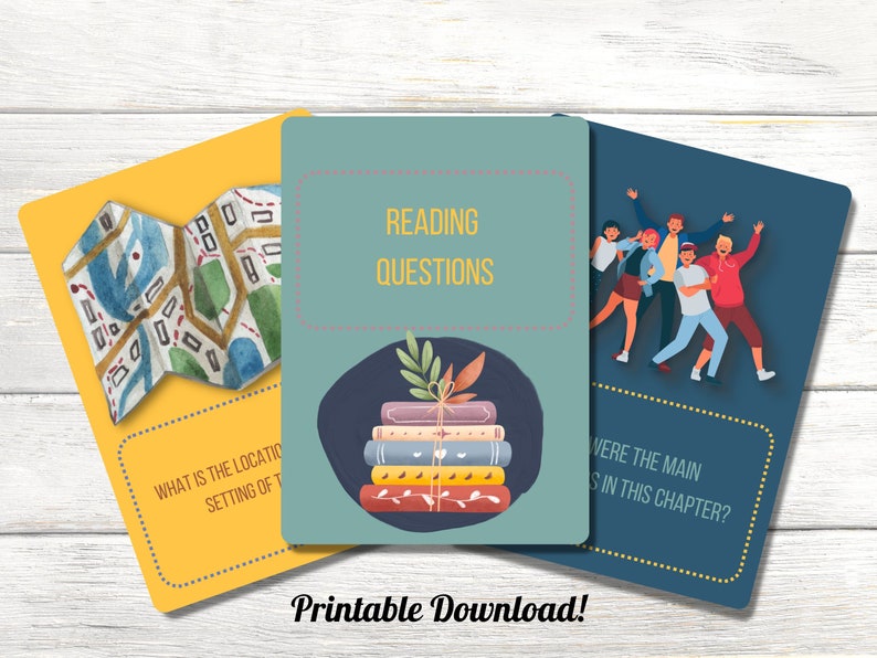 Reading Comprehension Cards: Elementary Book Report Prompts (PDF) - Etsy