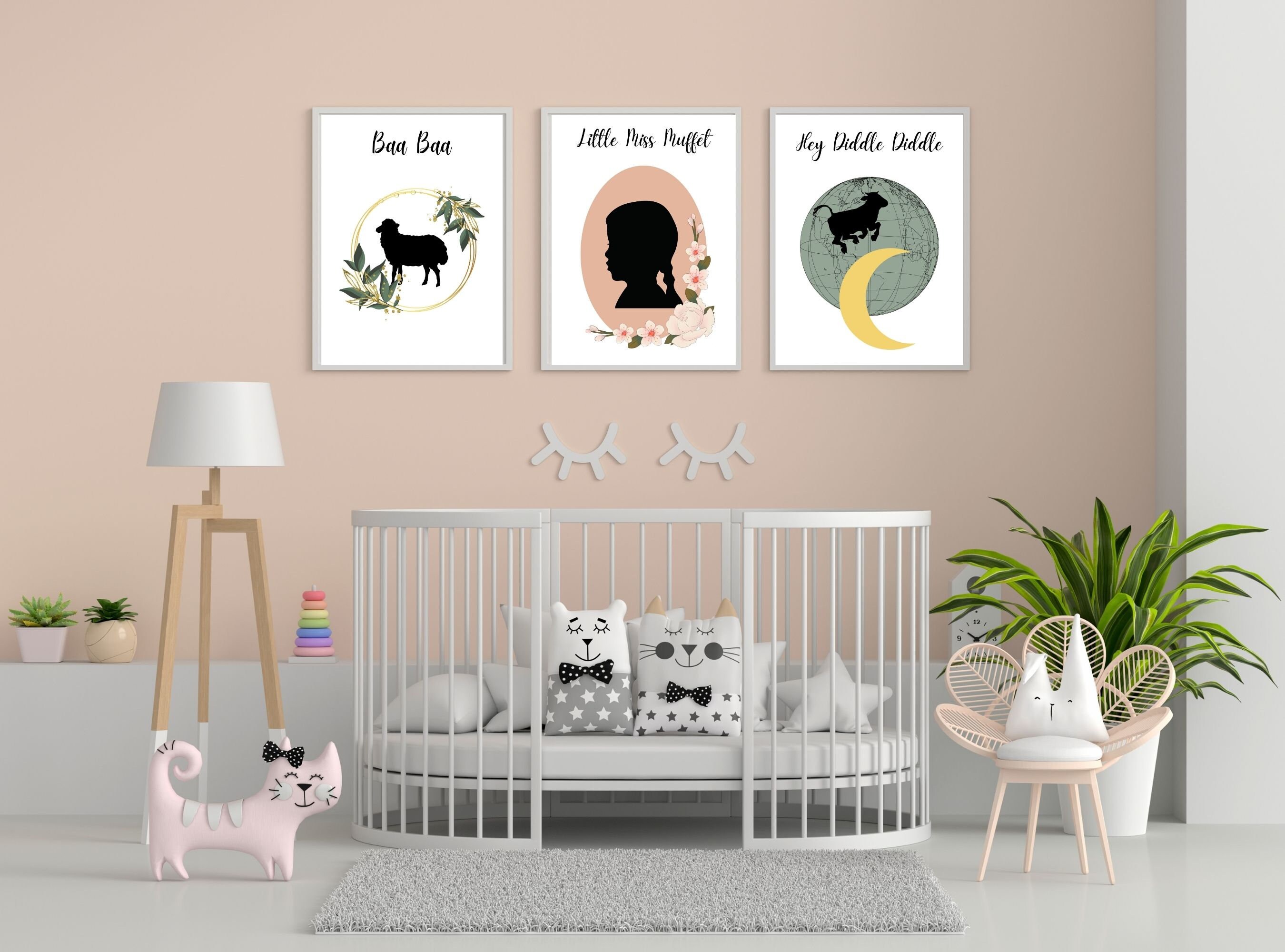 Nursery Rhyme Printable Set, Nursery Décor, Baby Room Decorations ...