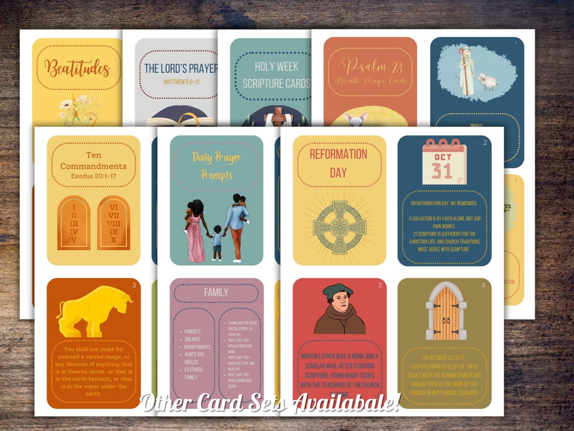 The Lord's Prayer Breath Prayer Cards - Our Father Prayer Cards ...