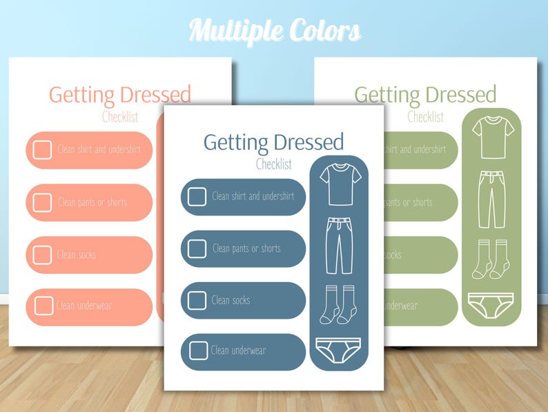 Visual Checklist Bundle- Kids Cleaning List- Preschool Check List ...